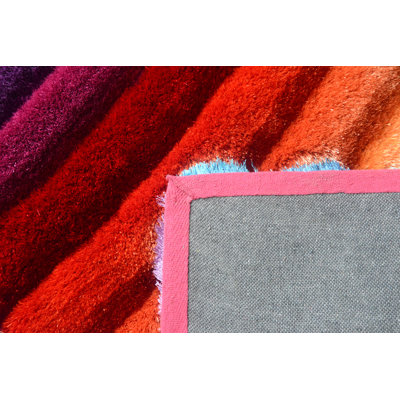 Orren Ellis Performance Red/Yellow Rug & Reviews | Wayfair