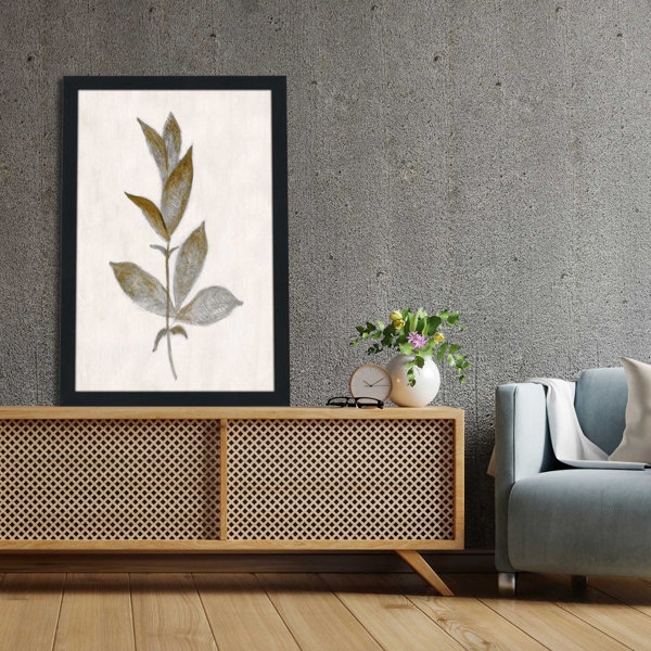 Red Barrel Studio® Bronze Leaf II Framed On Plastic/Acrylic by Tava ...