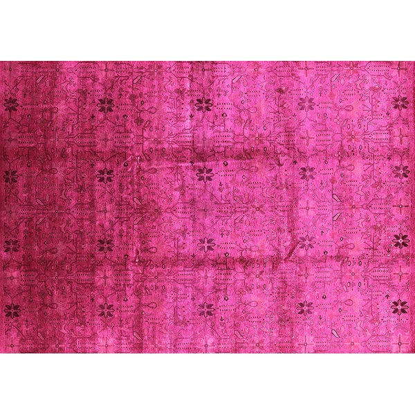 Bungalow Rose Mid-Century Modern 3206 Pink Area Rugs | Wayfair