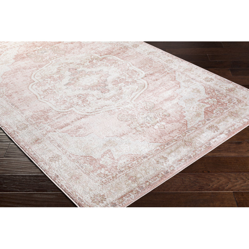 World Menagerie Brick Performance Pink/Cream Rug & Reviews | Wayfair