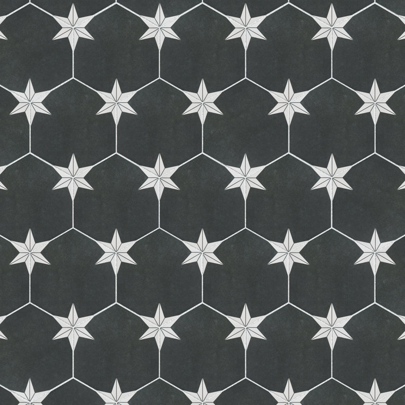 Merola Tile Stella Hex 9" x 10" Porcelain Pattern Wall & Floor Tile ...