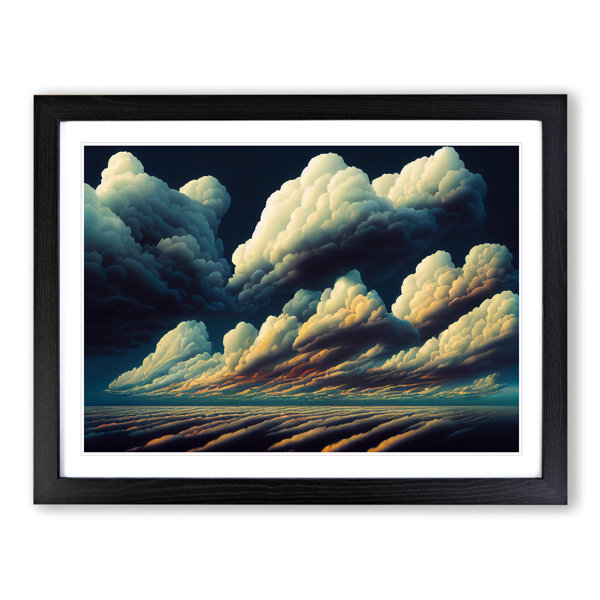 17 Stories Moody Clouds - Picture Frame Graphic Art | Wayfair.co.uk