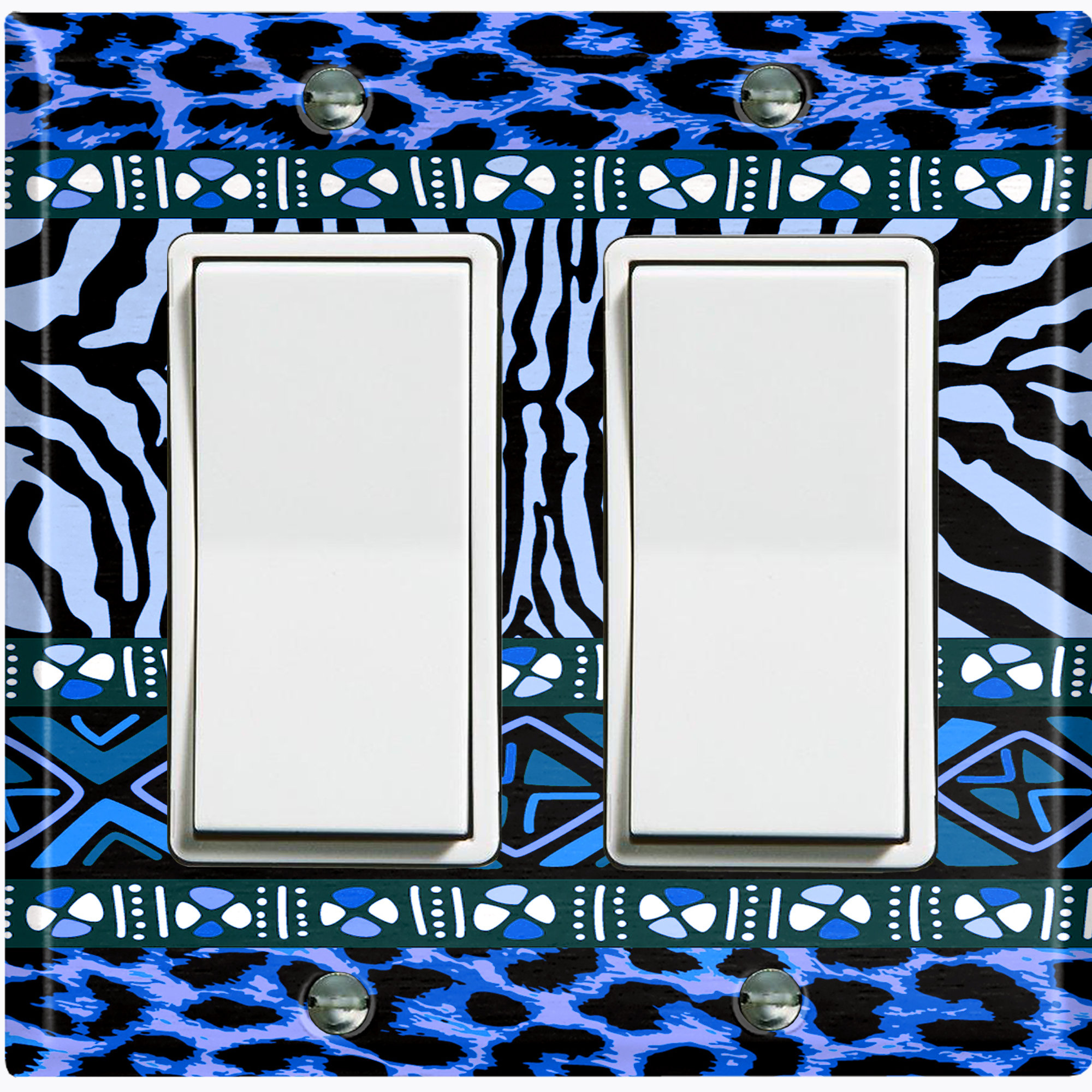 WorldAcc Metal Light Switch Plate Outlet Cover (Safari Pattern African ...