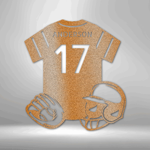 Trinx Personalized Baseball Gear Monogram Steel Wall Décor | Wayfair