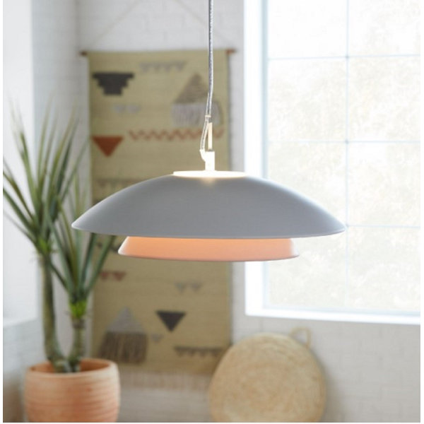 Orren Ellis Naturals Retro Off-White Pendant Light | Wayfair