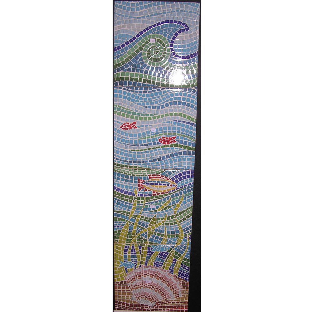 Imagine Tile, Inc. 8" x 32" Ceramic Extension Decorative Mural Tile in ...