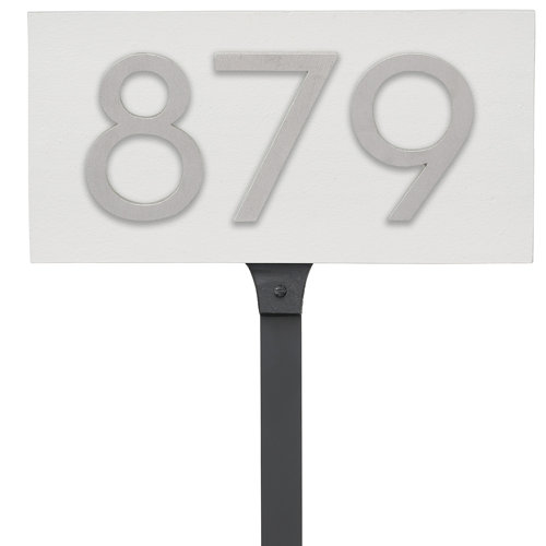 Montague Metal Products Floating 1-Line Lawn Address Sign & Reviews ...