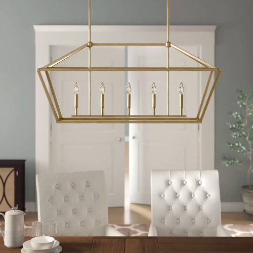 Farmhouse & Rustic Gold Finish Chandeliers | Birch Lane