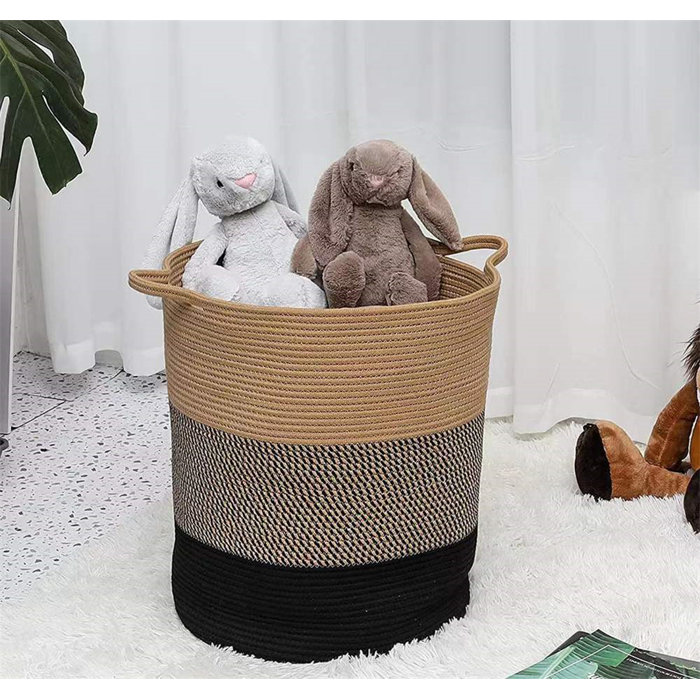Breakwater Bay Hand-Woven Laundry Bucket | Wayfair