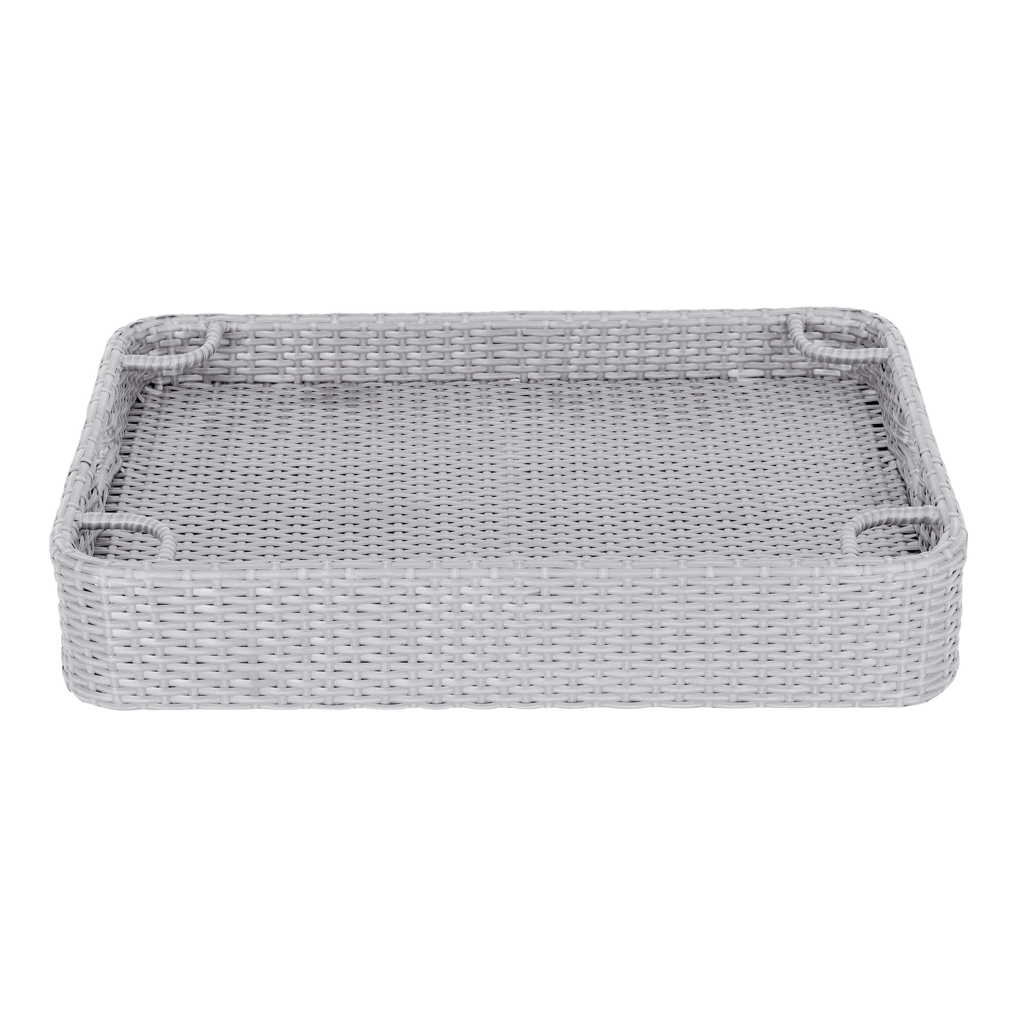 SunjoyWicker Floating Pool Tray 36x24'' Aluminum Frame Pool Accessory ...