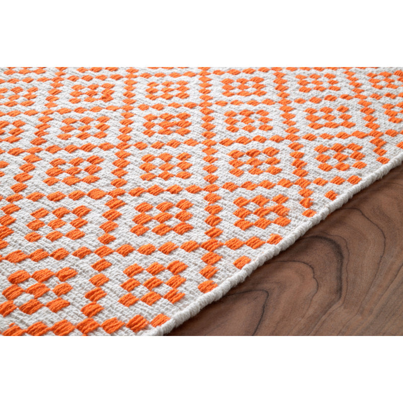 nuLOOM Handmade Hand Loomed Cotton Orange Rug | Wayfair