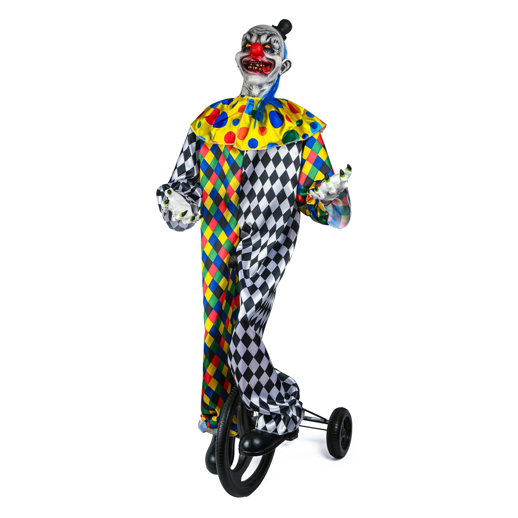 National Tree Company 72" Animated Halloween Bicycling Clown, Motion ...