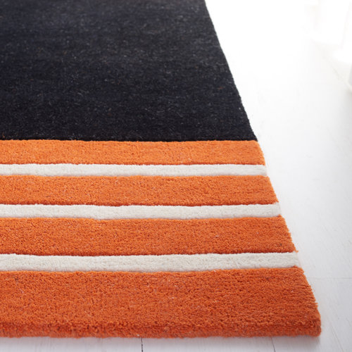AllModern Hiro Handmade Hand Tufted Wool Orange Rug | Wayfair