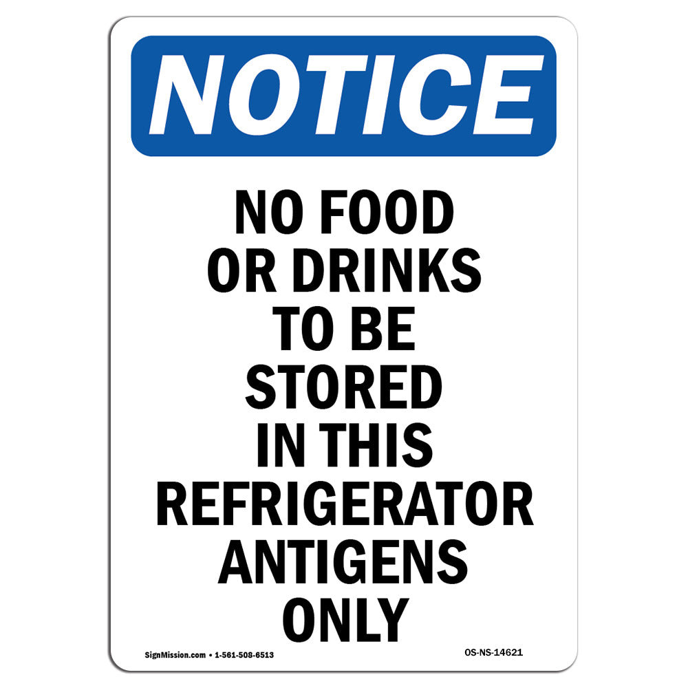 SignMission No Food or Drinks to Be Stored Sign | Wayfair