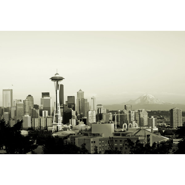 Hokku Designs Seattle Panorama - Wrapped Canvas Photograph | Wayfair