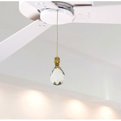 RoyalDesigns Small Swiss Cut Diamond Crystal Finial Ceiling Fan Pull ...