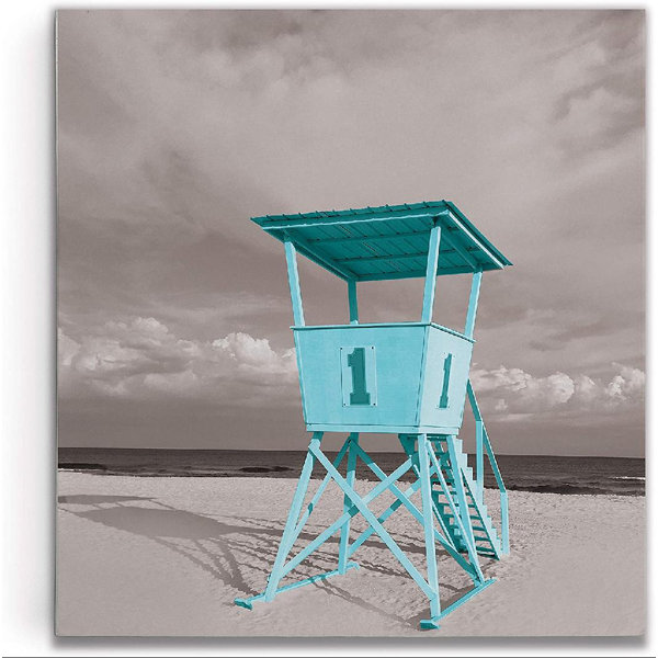 Breakwater Bay Lifeguard Tower - Wrapped Canvas Photograph | Wayfair