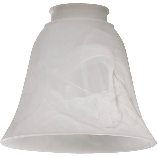 Charlton Home® 5'' H Glass Bell Lamp Shade ( Screw On ) in Satin Opal ...