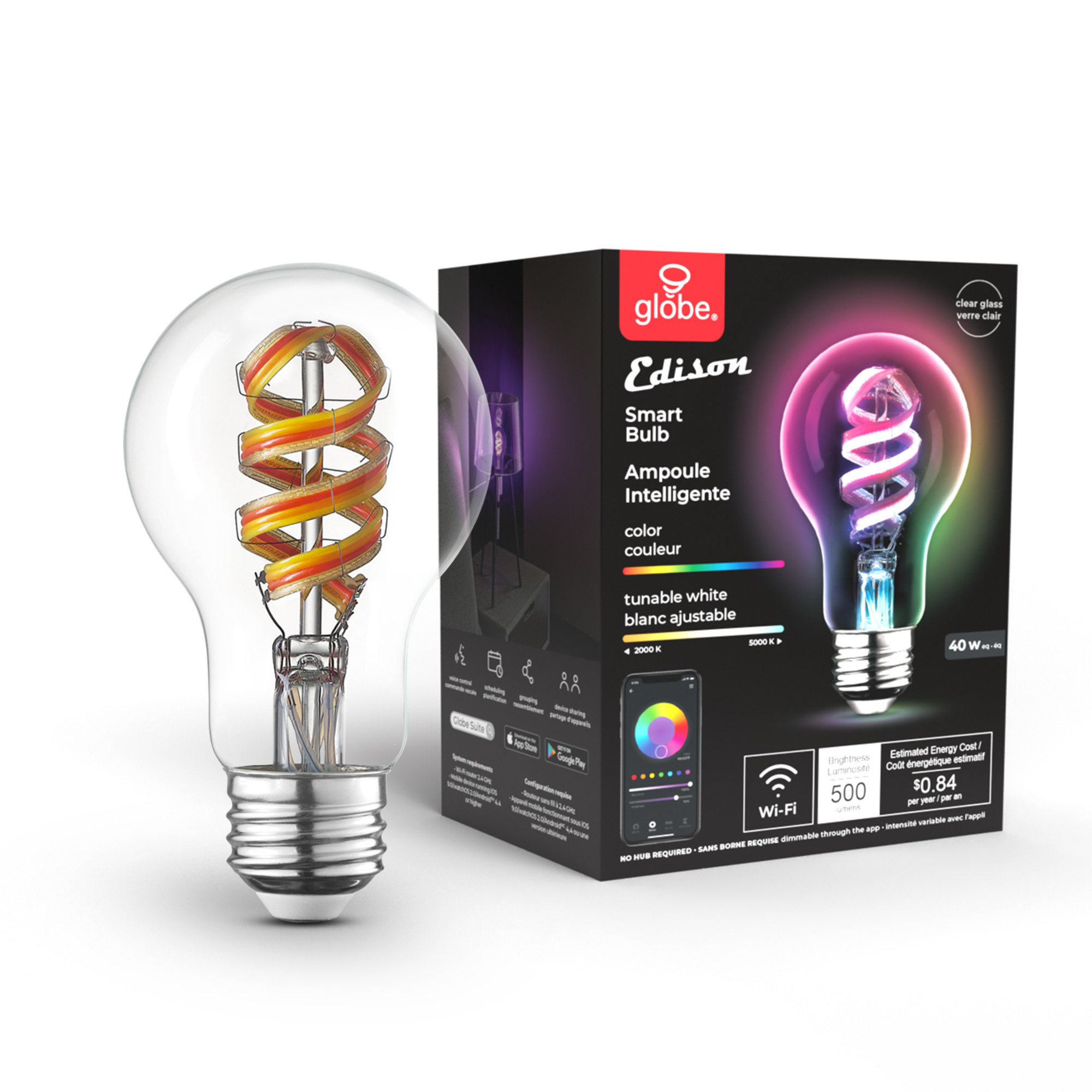 Globe Electric Company 40 Watt Equivalent A19 E26/Medium (Standard) LED ...