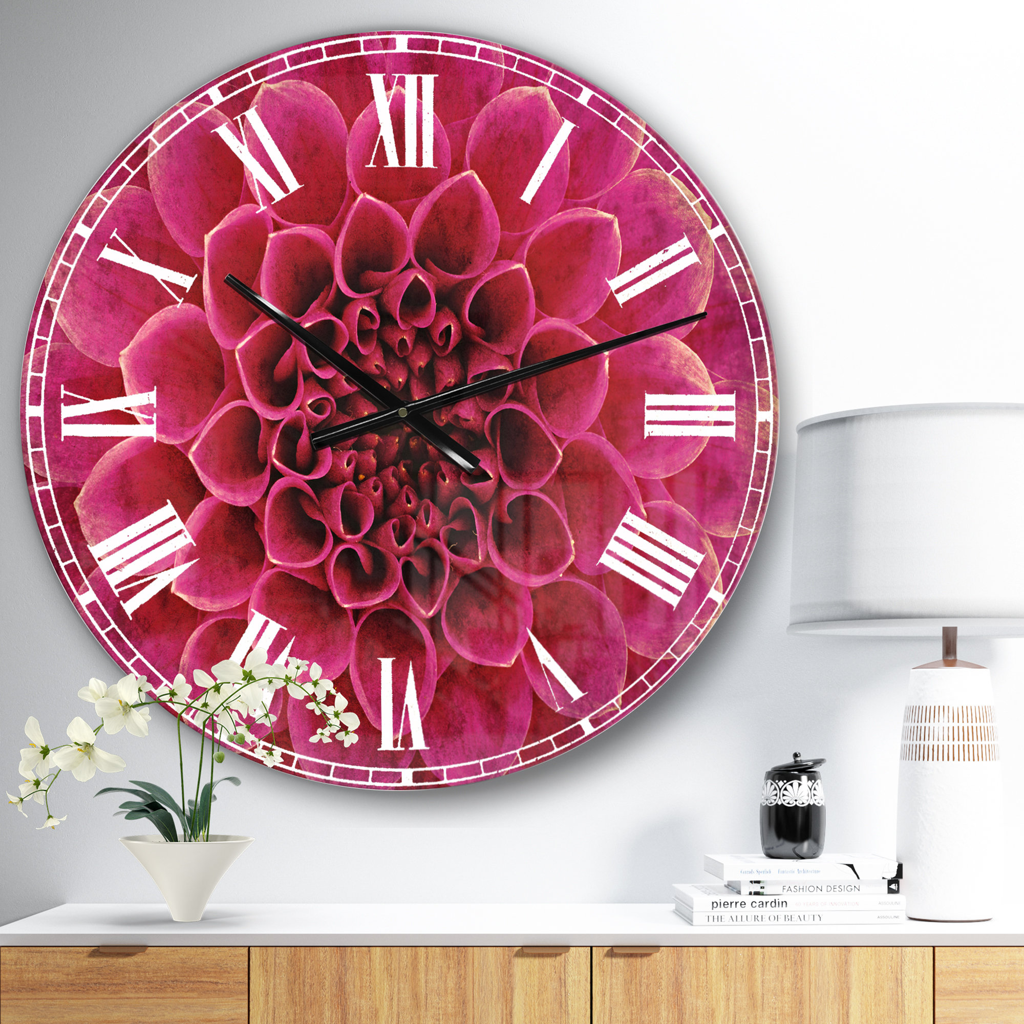 East Urban Home Abstract Flower Petals - Traditional wall clock ...