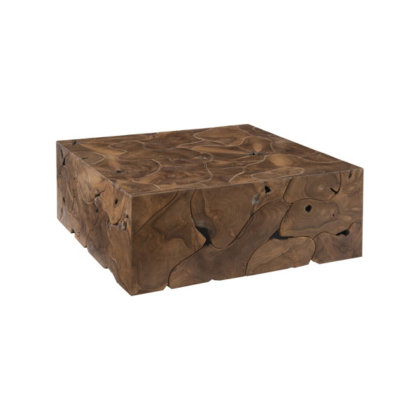 Phillips Collection Teak Chunk Solid Wood Block Coffee Table & Reviews ...