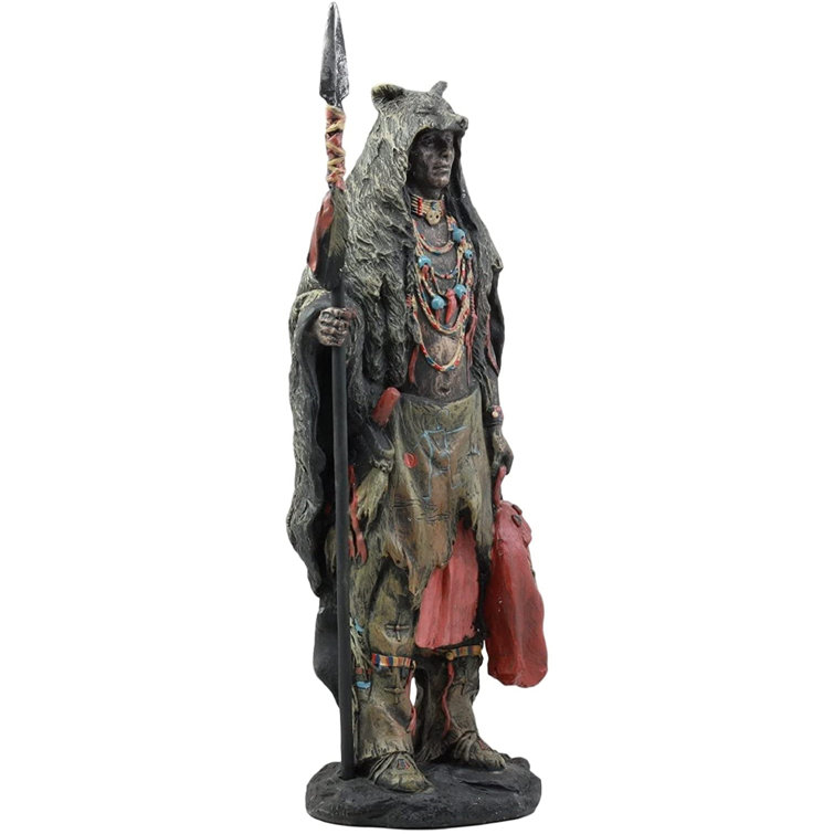 Canora Grey Ellie-Beau Tribal Indian Native Skinwalker Warrior Figurine ...