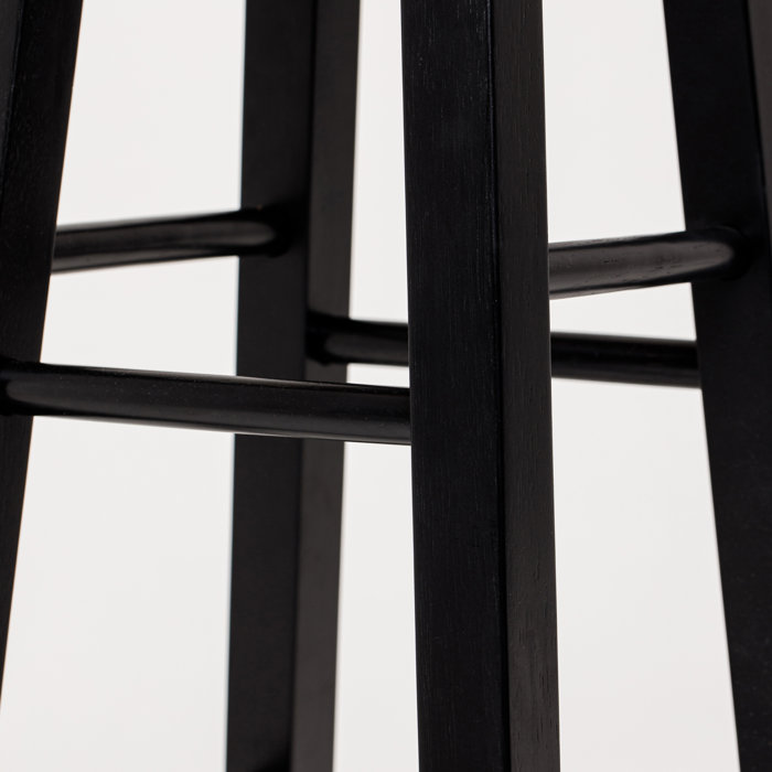 Winston Porter Robin Solid Wood Short & Bar Stool & Reviews | Wayfair