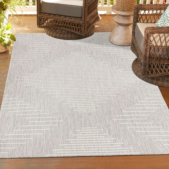 Foundry Select Ava-Mary Gray Indoor/Outdoor Rug & Reviews | Wayfair