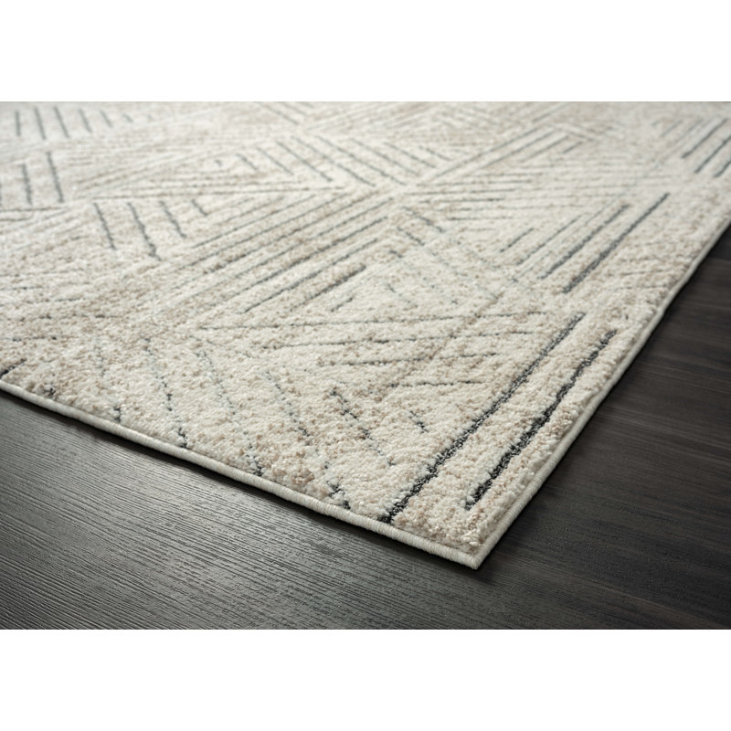 Wrought Studio Acacius Performance Cream/Grey Rug | Wayfair