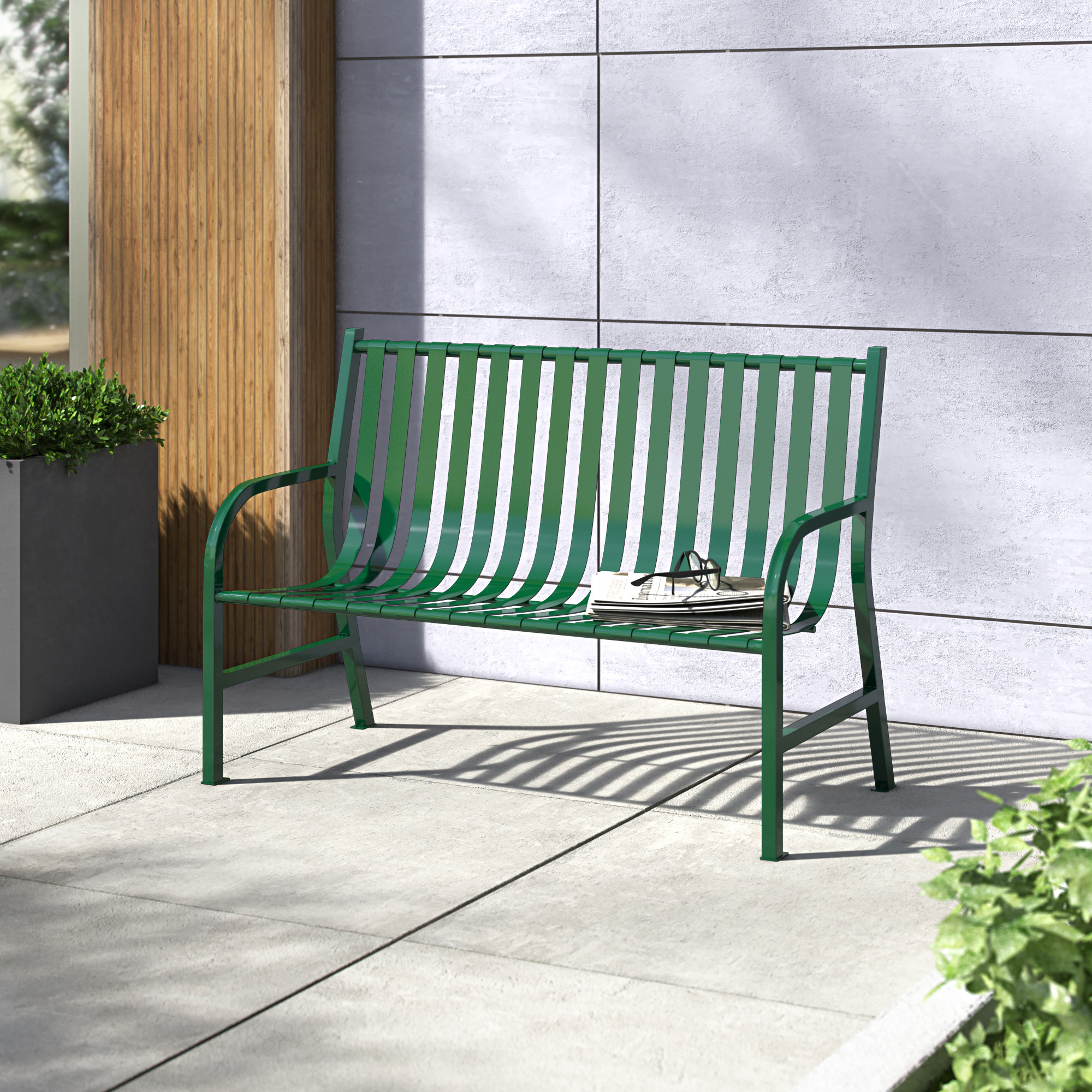 Witt Oakley Metal Outdoor Bench | Wayfair