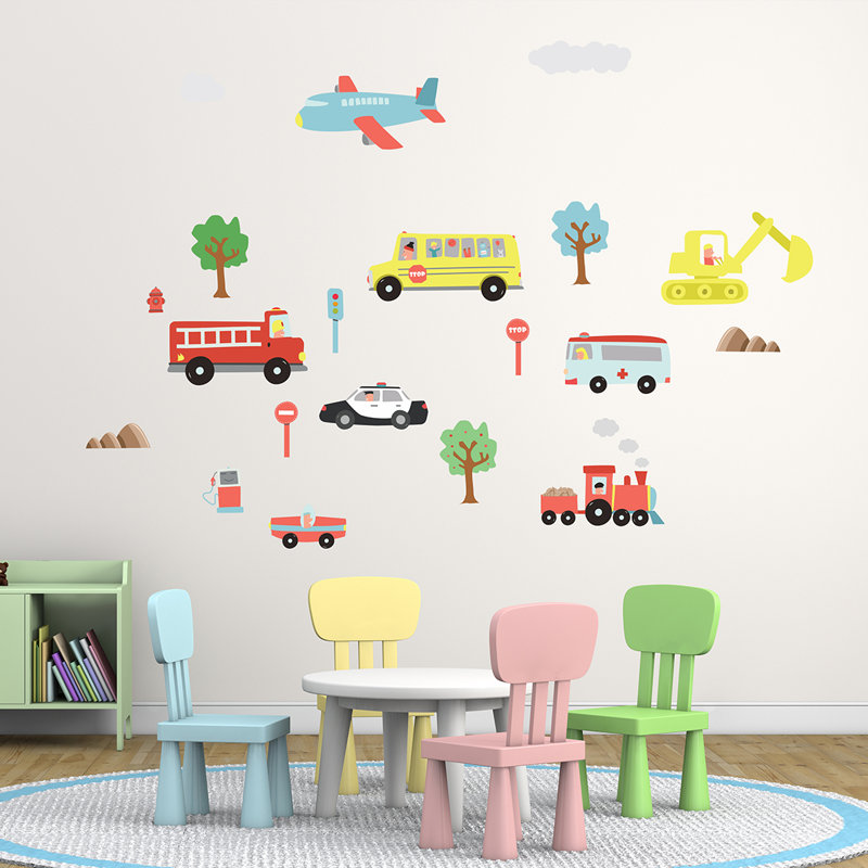 Walplus Happy Cars Wall Decal & Reviews | Wayfair