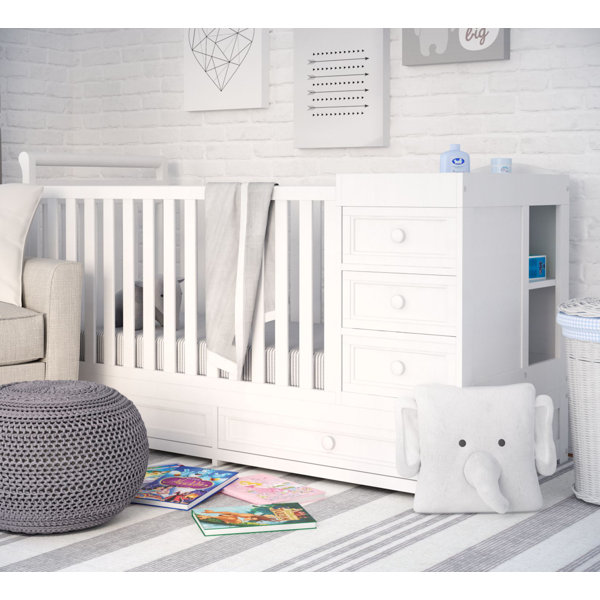 Harriet Bee Brnaba 2-in-1 Convertible Crib and Changer & Reviews | Wayfair