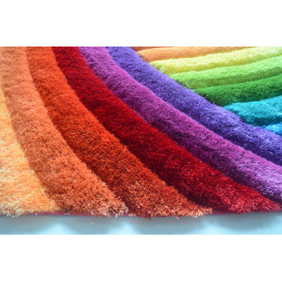 Orren Ellis Performance Red/Yellow Rug & Reviews | Wayfair