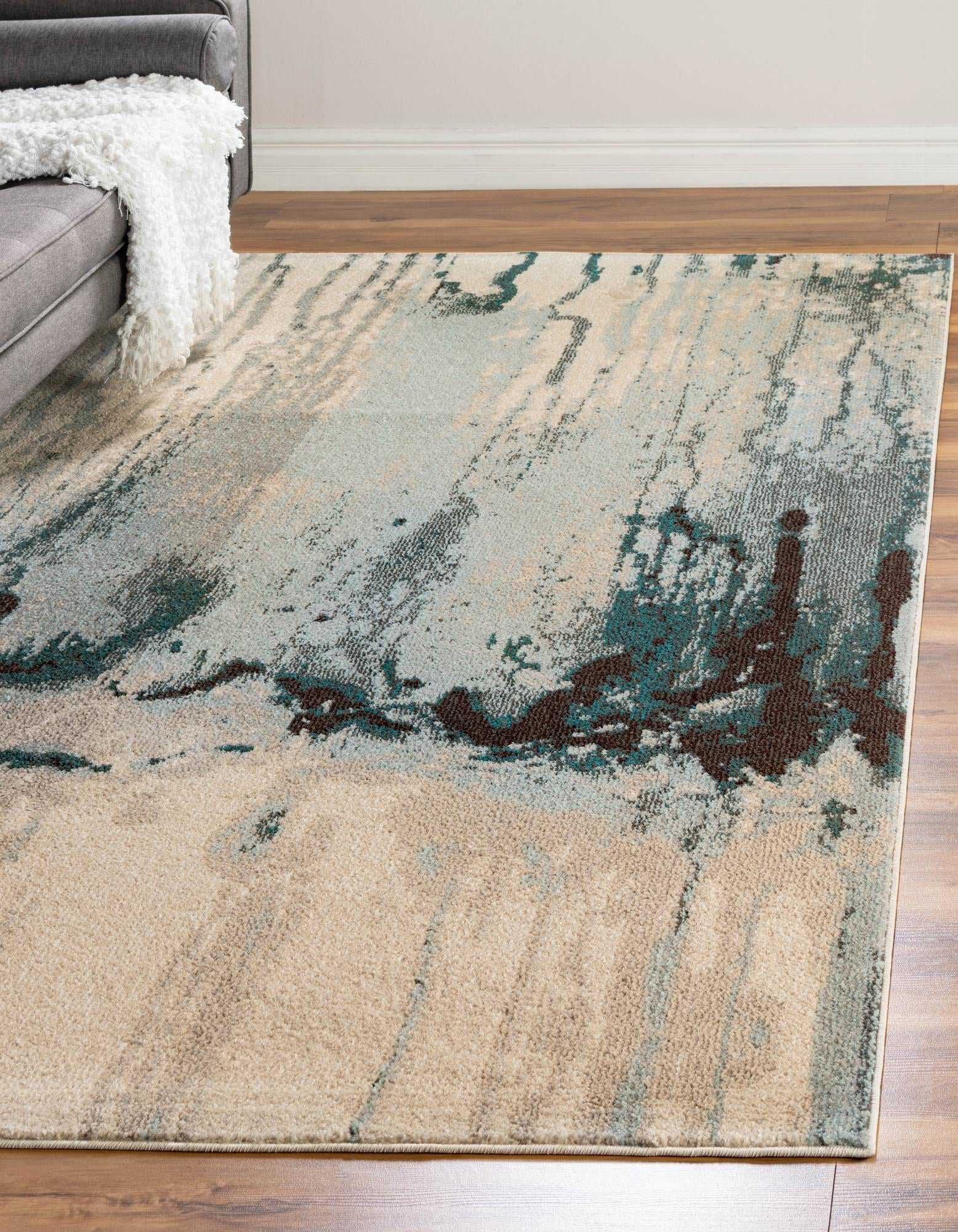 Langley Street Eddins Performance Light Blue Rug & Reviews | Wayfair