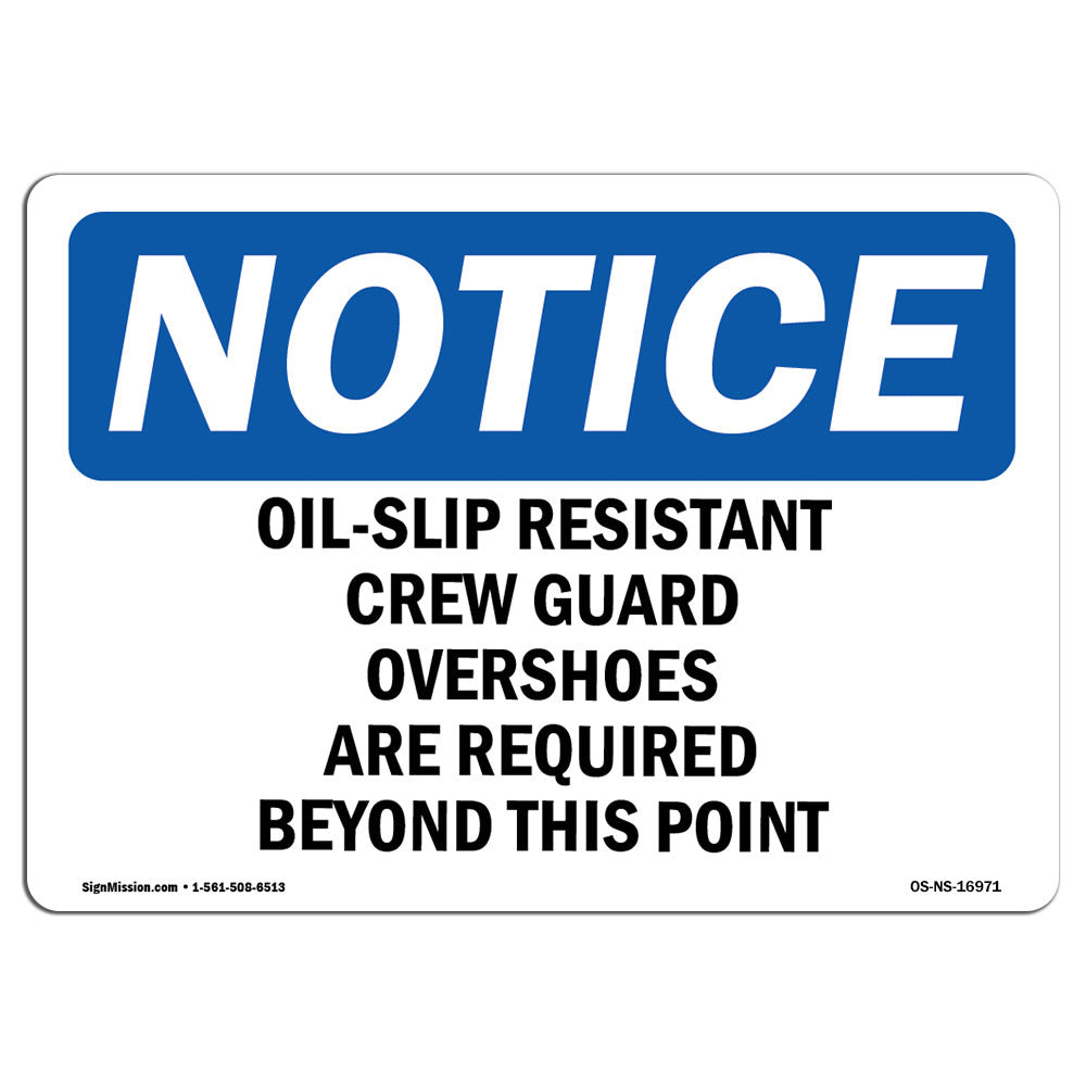SignMission Slip Resistant Crew Guard Overshoes Sign | Wayfair
