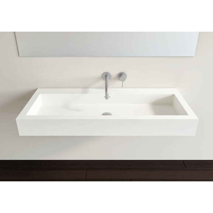 Badeloft Polymarble 47.2" Wall Mount Bathroom Sink with Overflow | Wayfair