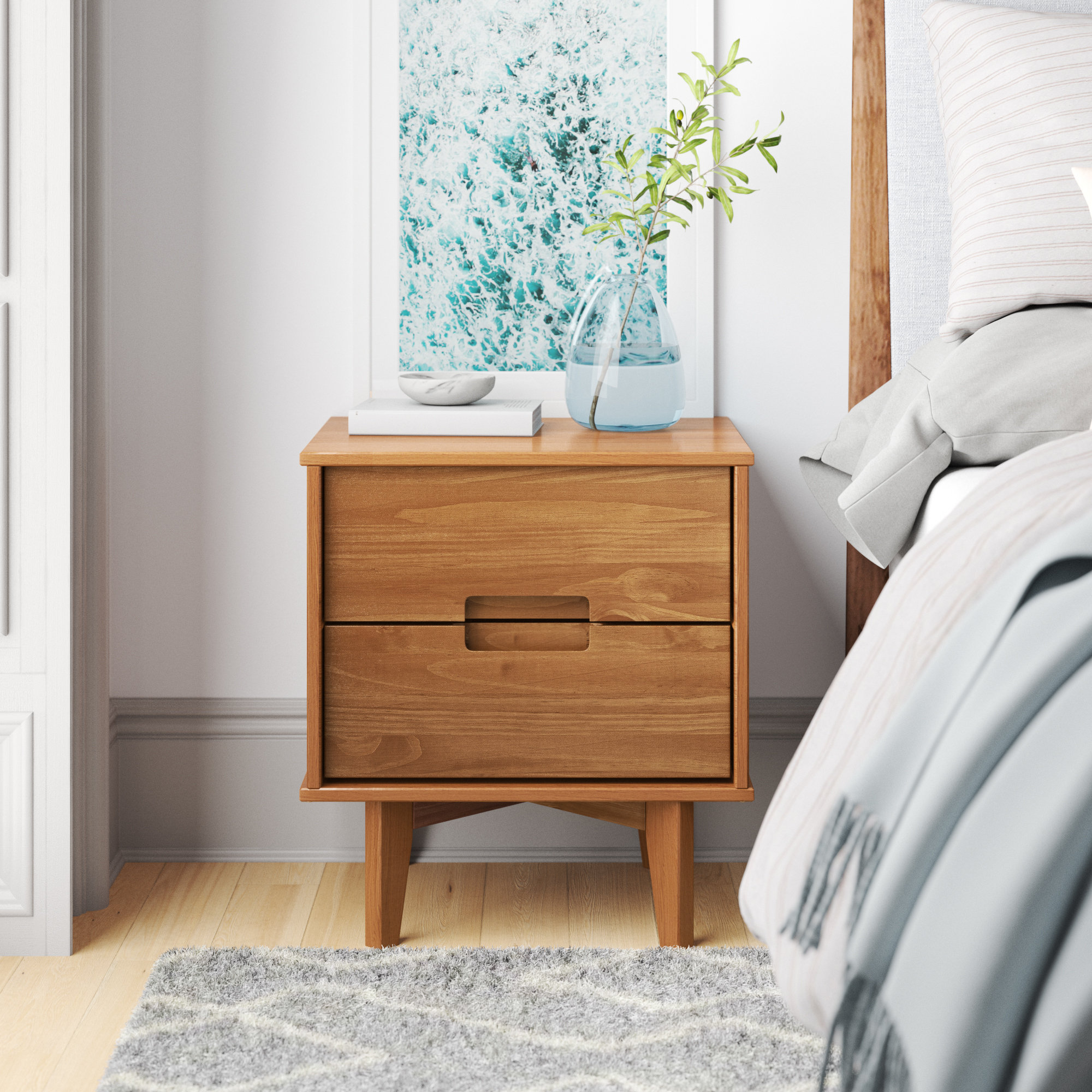 Small Southeast Shuttle Midcentury Modern Bedside Table Temporary Small Southeast Shuttle Midcentury Modern Bedside Table Temporary