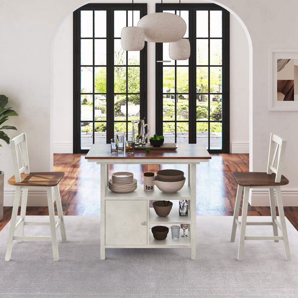 Builddecor 2 - Person Counter Height Breakfast Nook Dining Set | Wayfair