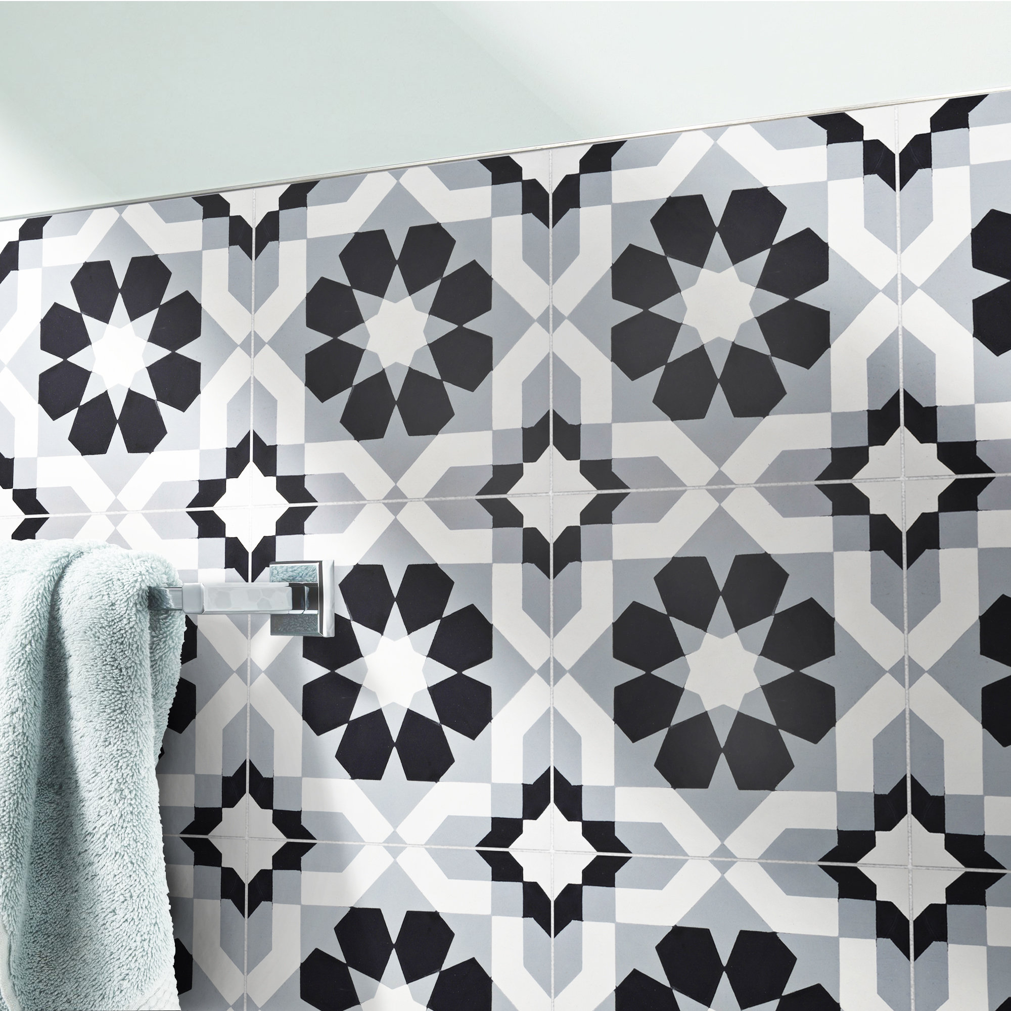 Moroccan Mosaic Tile House Beldia 8" x 8" Cement Patterned Wall & Floor ...