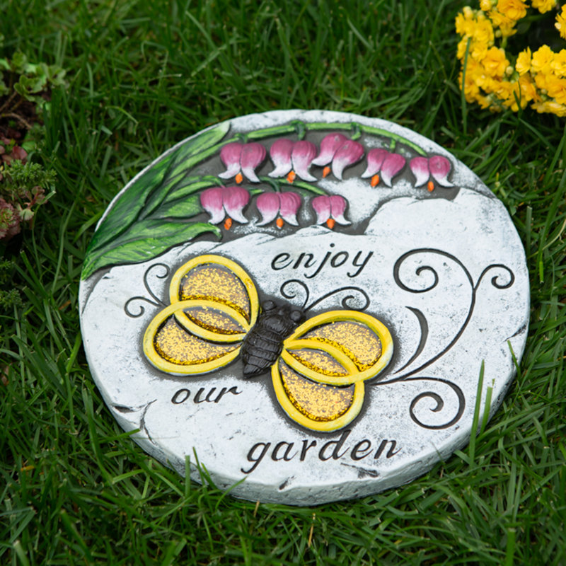 Winston Porter Mabie Enjoy Our Garden Stepping Stone & Reviews | Wayfair