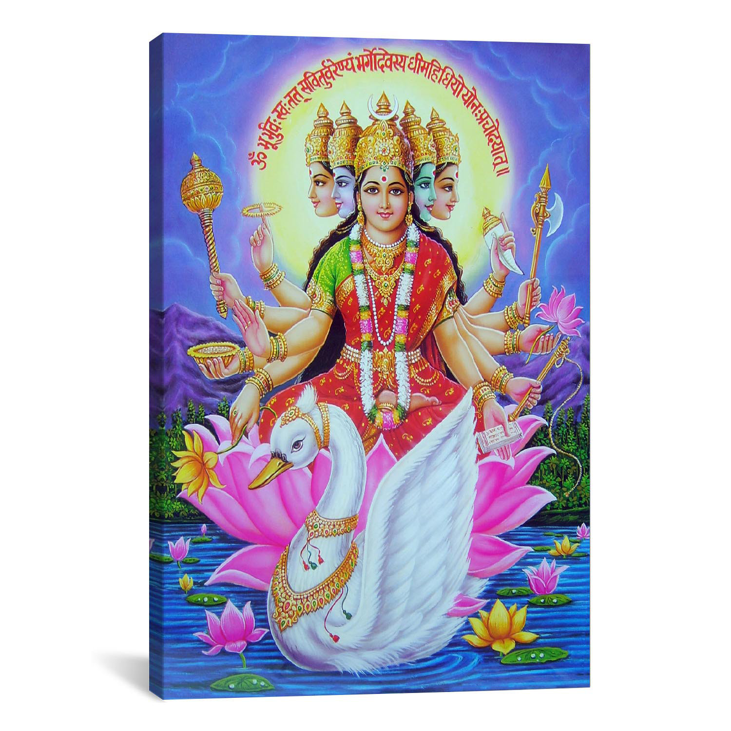 iCanvas Hindu Goddess Gayatri Graphic Art on Canvas | Wayfair