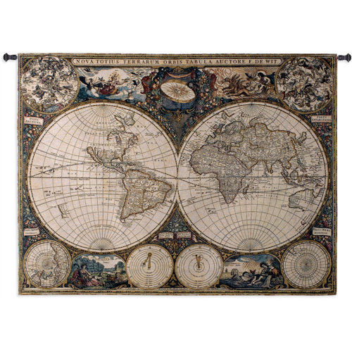 Fine Art Tapestries Old World Map Tapestry & Reviews | Wayfair