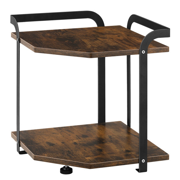 17 Stories 2-Tier Kitchen Counter Corner Shelf Small Wood Countertop ...