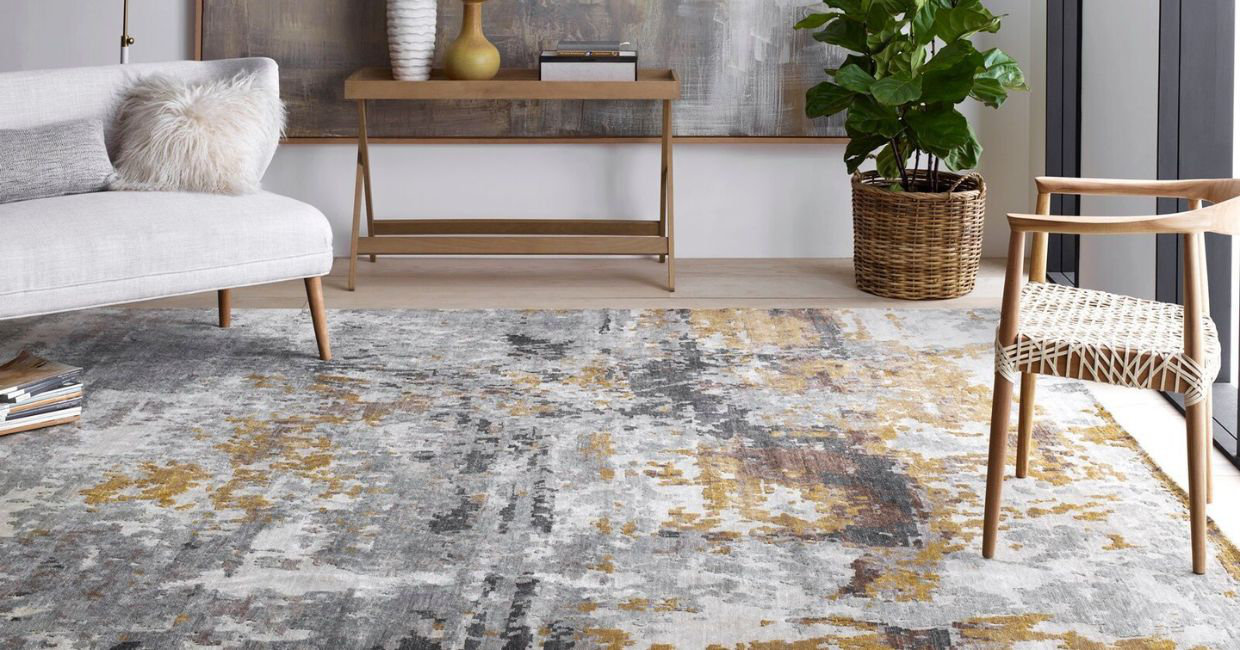 Madison Couture Rugs Chambord Hand-Knotted Wool Abstract Area Rug in ...