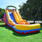 JumpOrange Rainbow 40' x 12' Inflatable Obstacle Course with Slide and ...