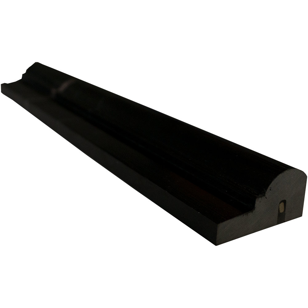 Stone & Tile Shoppe, Inc. Nero Marquina 2" x 12" F1 Chair Rail Marble ...