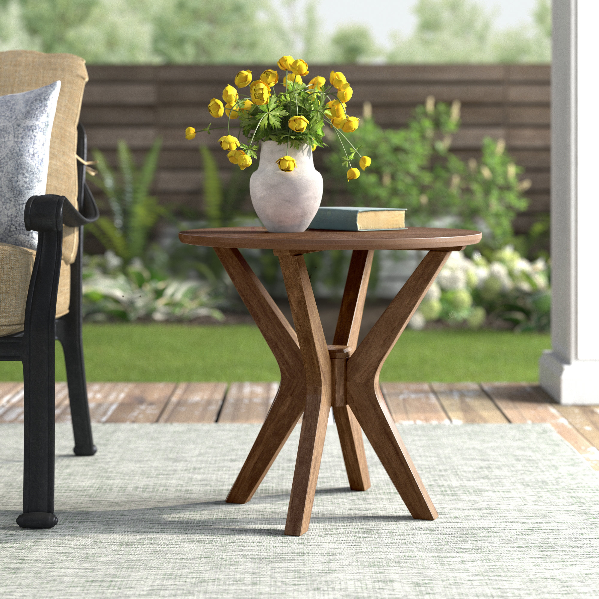 Three Posts™ Kampsville 21.65'' Tall Cross Legs End Table & Reviews ...