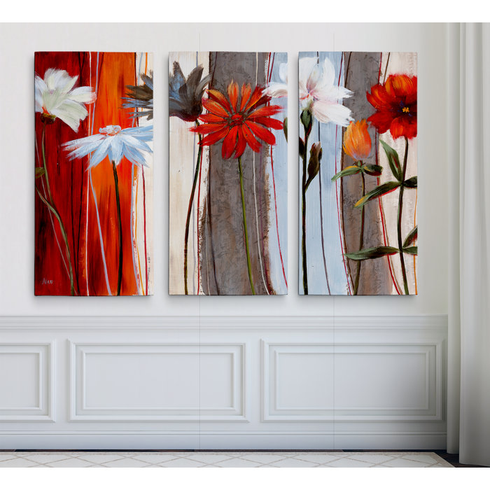 Latitude Run® Spring Debut On Canvas 3 Pieces Multi-Piece Image ...
