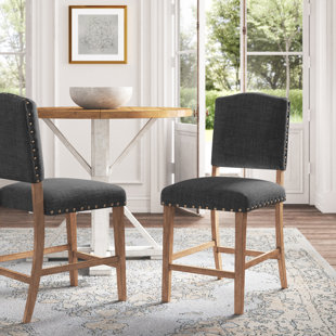 Wayfair | Full Back Grey Counter Height Bar Stools You'll Love in 2022
