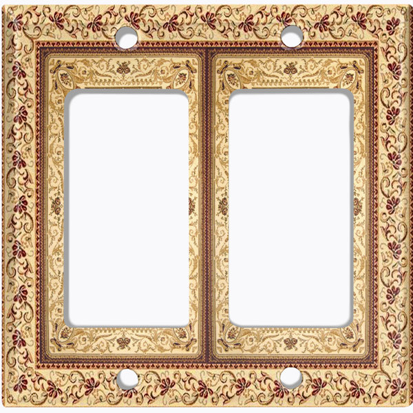 WorldAcc Elegant Maroon Paint 2-Gang Rocker Wall Plate | Wayfair